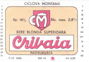 Drink Label: Crivaia (Ciclova-Montana, RomaniaCol:RO-BEER-000197 🏷️