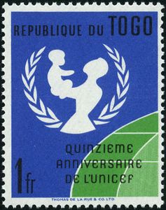 Stamp: UNICEF 15th anniversary (Togo(UNICEF 15th anniversary) Mi:TG ...