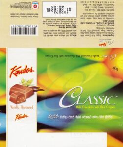 Envoltorio de chocolate: Kandos Classic Milk Chocolate with Rice ...