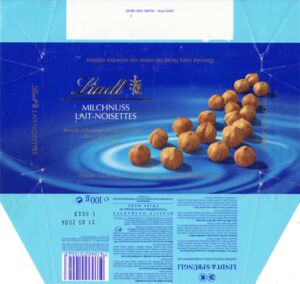 Chocolate Wrapper: Lindt Milchnuss (Lindt & Sprüngli AG, SwitzerlandCol ...