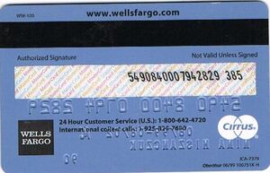 Bank Card: Wells Fargo Mastercard (Wells Fargo, United States of ...