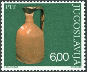 Stamp: Macedonian Pitcher (Yugoslavia(Museum Exhibits: Pottery Products ...