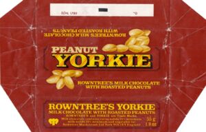 Chocolate Wrapper: Peanut Yorkie (Rowntree Mackintosh, United Kingdom ...