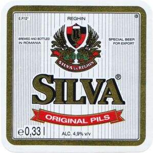 Drink Label: Silva Original Pils (Bere Reghin, RomaniaCol:RO-BEER-001415