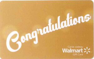 Gift Card: Congratulations on gold background (Walmart, Canada ...