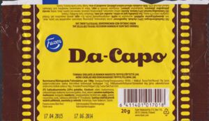 Chocolate Wrapper: Da-Capo (Fazer Makeiset, FinlandCol:FI-00069