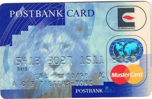 Bank Card: MasterCard (Postbank, NetherlandsCol:NL-MC-0006.02