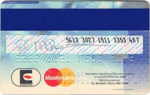 Bank Card: MasterCard (Postbank, NetherlandsCol:NL-MC-0006.02