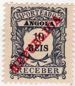 Stamp: Porto (Angola(Postage Due stamps - 1911) Mi:AO P12,Sn:AO J12,Yt ...