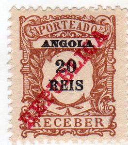 Stamp: Porto (Angola) (Postage Due stamps - 1911) Mi:AO P13,Sn:AO J13 ...