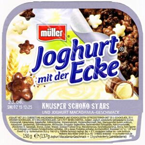 Food Label: Knusper Schoko Stars und Joghurt Macadamia-Geschmack ...