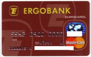 Bank Card: E ERGOBANK EUROCARD MasterCard (01-99) (Ergobank S.A ...