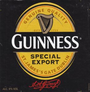 Drink Label: Guinness Special Export (Guinness & Co., IrelandCol:IE ...