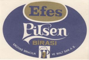 Drink Label: Efes Pilsen Birasi (Erciyas Biracılık ve Malt San.A.Ş ...
