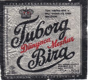 Drink Label: Tuborg Bira (Türk Tuborg Bira ve Malt San. A.Ş., Türkiye ...