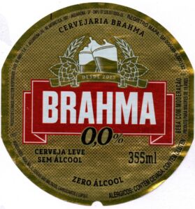 Drink Label: Brahma 0,0% (Ambev, BrazilCol:BR-BEER-000399