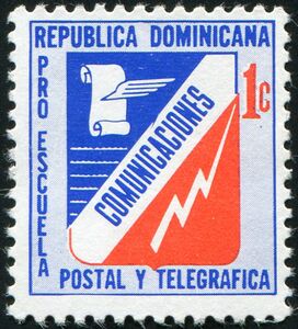 Stamp: Emblem of Post and Telegraph Office (Dominican Republic(Post and ...