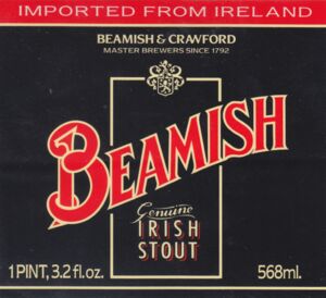 Drink Label: Beamish Irish Stout (Beamish & Crawford plc, IrelandCol:IE ...