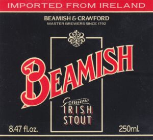 Drink Label: Beamish Irish Stout (Beamish & Crawford plc, IrelandCol:IE ...