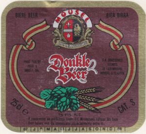 Drink Label: Mousel Donkle Beer (Brasserie de Diekirch, LuxembourgCol ...