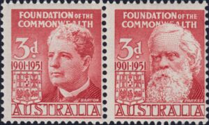 Stamp: Edmund Barton and Henry Parkes (Australia(50th Anniversary of ...