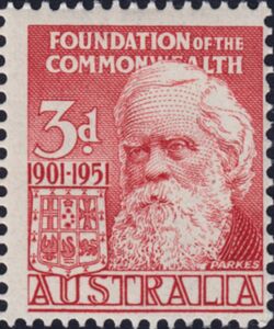 Stamp: Henry Parkes (1815-1896) - the "Father of Federation" (Australia ...