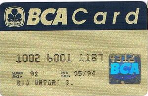 Kartu Transaksi: BCA Card (Bank Central Asia, IndonesiaCol:ID-GM-0086