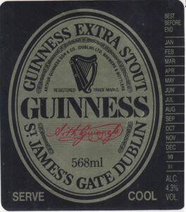 Drink Label: Guinness (Guinness & Co., IrelandCol:IE-BEER-000048