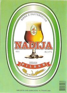 Drink Label: Nadija (Beer Tirana SH.P.K, AlbaniaCol:AL-BEER-000114 🏷️