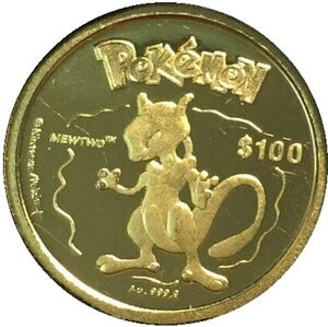Moneda: 100 Dollars (Pokémon Series - Mewtwo) (Niue) (Numismatic ...