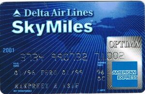 Bank Card: AmEx Delta OPTIMA (American Express, United States of ...