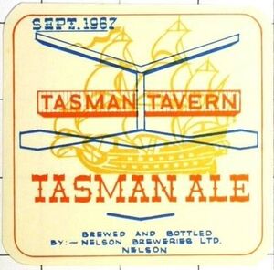 Drink Label: Tasman Ale (Nelson Breweries Ltd., New ZealandCol:NZ-BEER ...