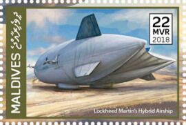 Stamp: Lockheed Martin's Hybrid Airship (Maldives(Dirigibles (2018)) Mi ...