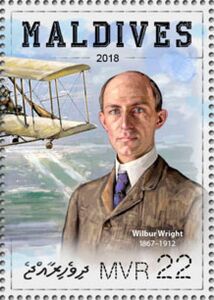 Stamp: Wilbur Wright (1867-1912) (Maldives(Orville Wright, 70th Memorial Anniversary (2018)) Mi ...