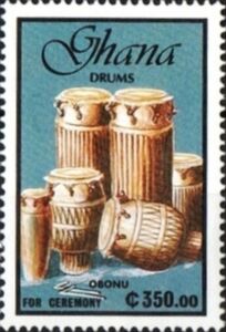 Stamp: Obonu (Ghana) (Tribal Drums) Mi:GH 1482,Sn:GH 1277,Sg:GH 1526