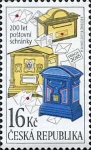 Stamp: Historic mailboxes (Czech Republic(200 years of the mailbox) Mi ...