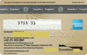 Bank Card: American Express Gold ID 375531-09-09 (Bank Danamon ...