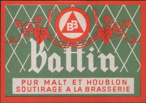 Drink Label: Battin (Brasserie Nationale, LuxembourgCol:LU-BEER-000086