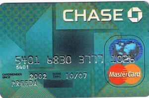 Bank Card: Chase (Chase Bank USA, N.A., United States of AmericaCol:US ...