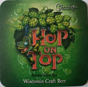 Beer Coaster: Chameleon Hop on Top (Chameleon Brewing Company, United ...