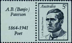 Stamp: A. B. 'Banjo' Paterson - Poet (Australia(Famous Australians (1st ...