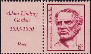 Stamp: Adam Lindsay Gordon, Poet (Australia(Famous Australians (3rd ...