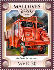 Stamp: O-6 Cardox Fire Crash Truck (Maldives(Fire Engines (2018:2)) Mi ...