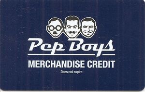 Gift Card: Merchandise Credit (Pep Boys, United States of America ...