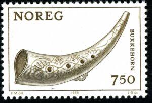 Stamp: Ram's Horn (Norway(Musical Instruments) Mi:NO 786,Sn:NO 737,Yt ...