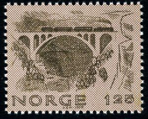 Stamp: Kylling Bridge, Verma (Norway(Engineering Skill) Mi:NO 803,Sn:NO ...
