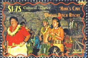Stamp: Fire Dancers (Tonga(Fire Dancers, Hana's Cave, Oholei Beach ...