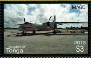 Stamp: MA60 Airplane (Tonga(Diplomatic Relations between Tonga and PR ...