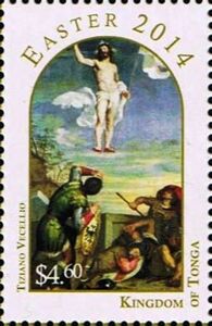 Stamp: Resurrection of Christ by Titian (Tonga(Easter 2014 - Paintings ...