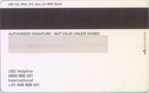 Bank Card: UBS Maestro (Union Bank Of Switzerland, SwitzerlandCol:CH-MS ...